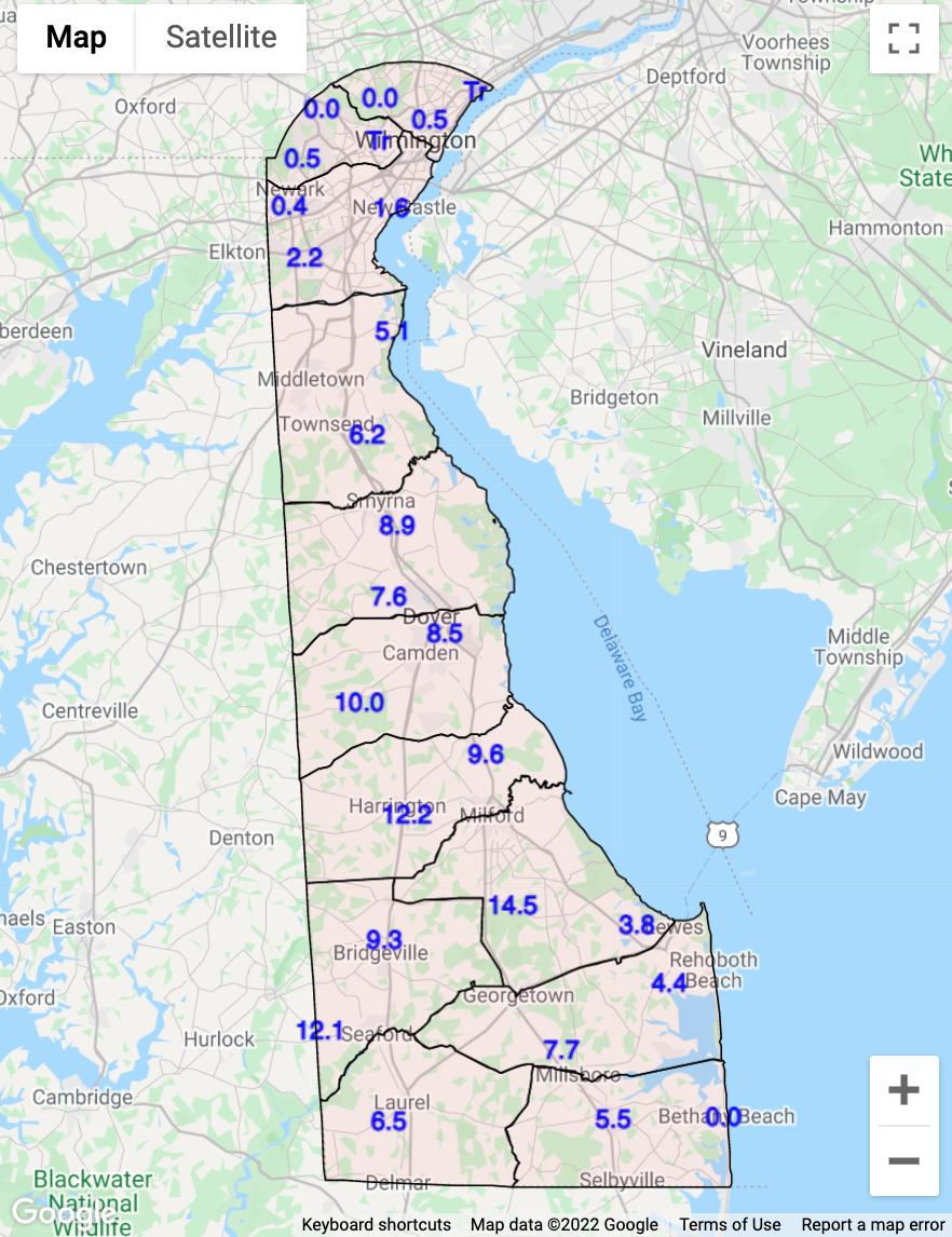 First Snowfall of the Year for the First State - Delaware Climate Office